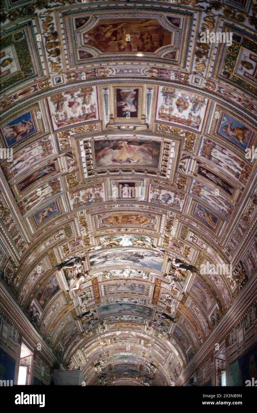 Map Room ceiling, Vatican Museum, Vatican City, Rome, Italy Stock Photo - Alamy