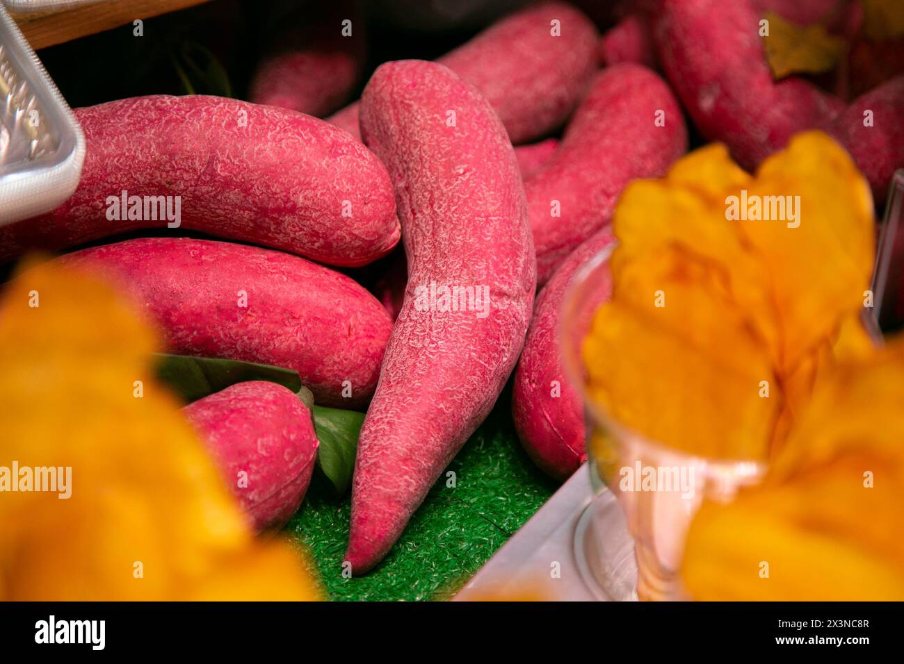 Japanese Sweet Potatoes (Yaki Imo) in a street food stall in Osaka ...