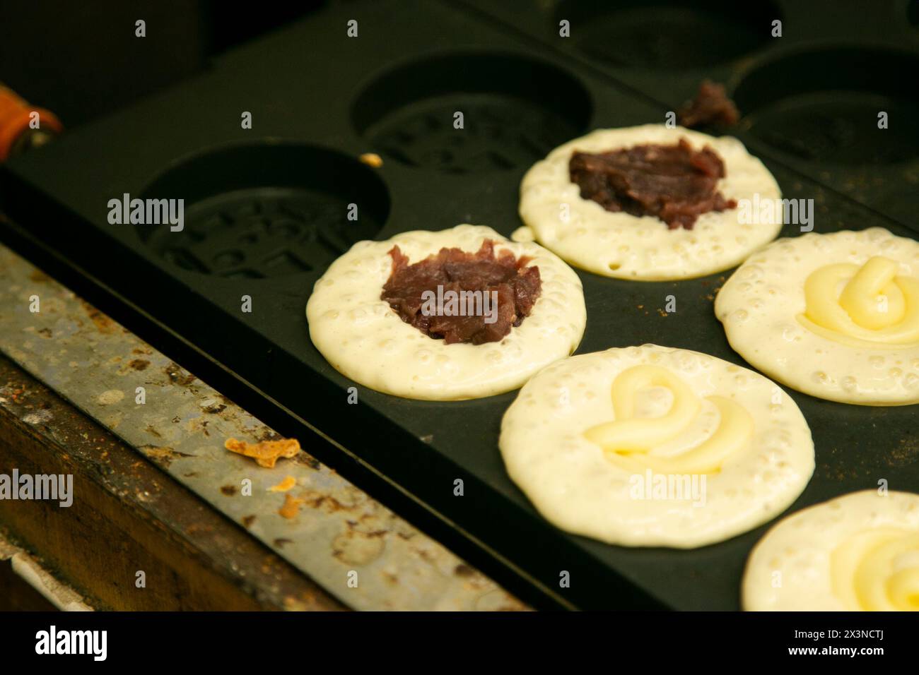 Traditional Japanese sweet stuffed azuki bean paste or anko at a Kyoto ...