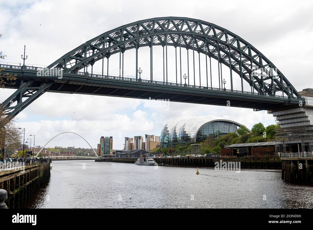 Newcastle England United Kingdom 23rd April 2024 Iconic Tyne bridge ...