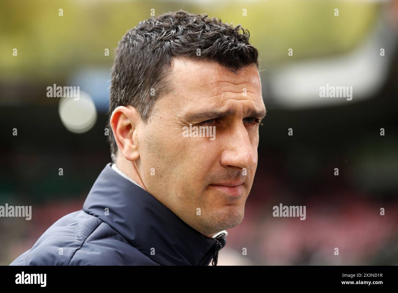 NIJMEGEN - AZ Alkmaar coach Maarten Martens during the Dutch Eredivisie ...