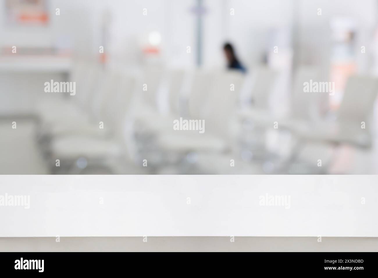 white counter with Blur abstract hospital, office, hotel or bank ...