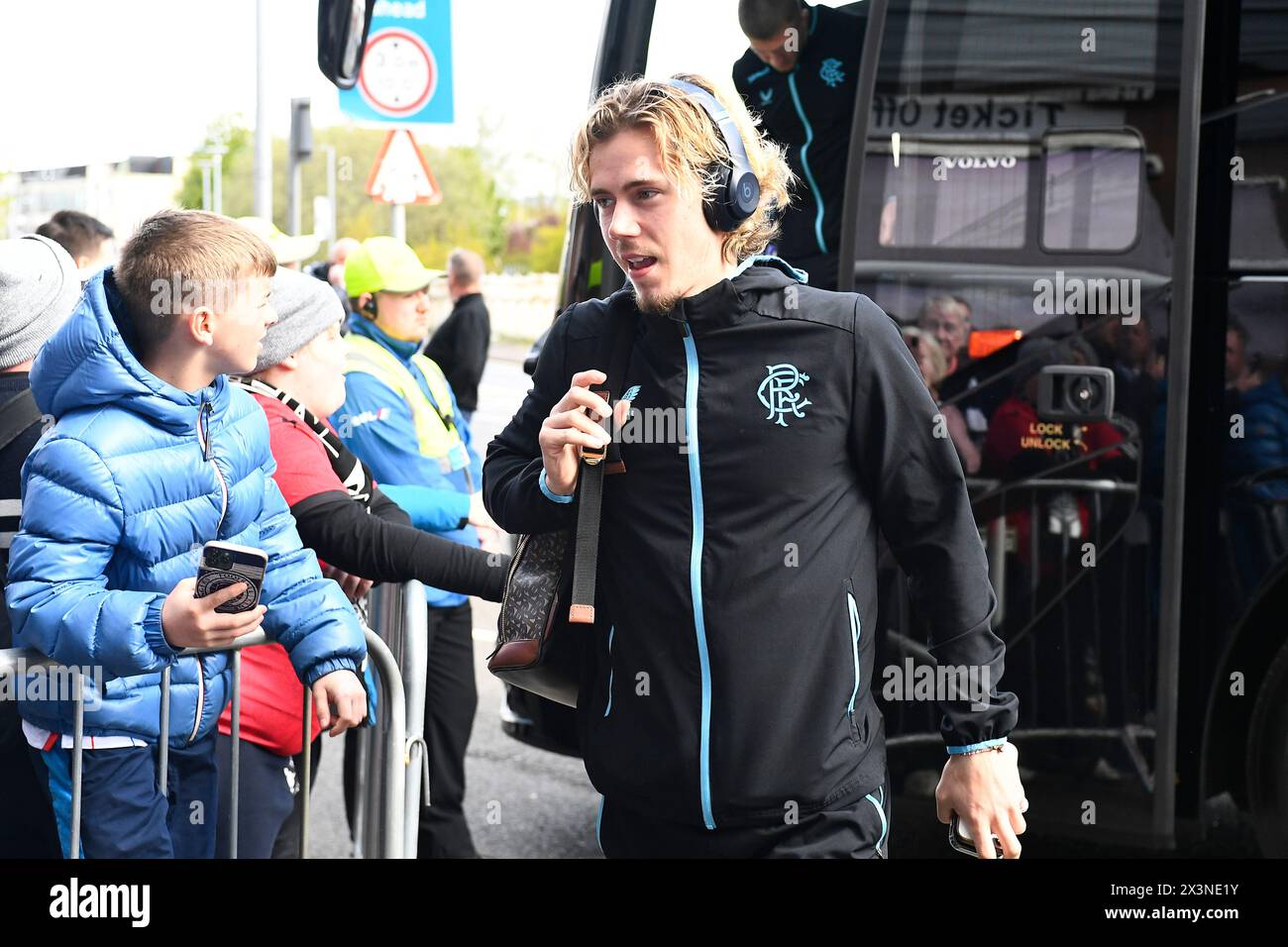 Rangers' Todd Cantwell arrives ahead of the cinch Premiership match at ...