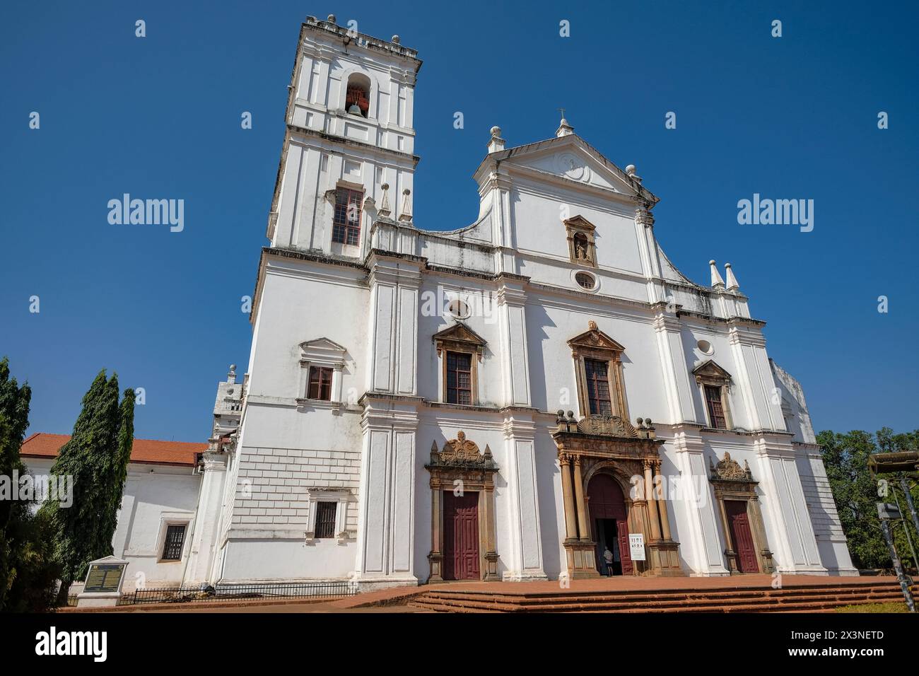 Old Goa, India - February 2, 2024: Cathedral of Saint Catherine, known ...
