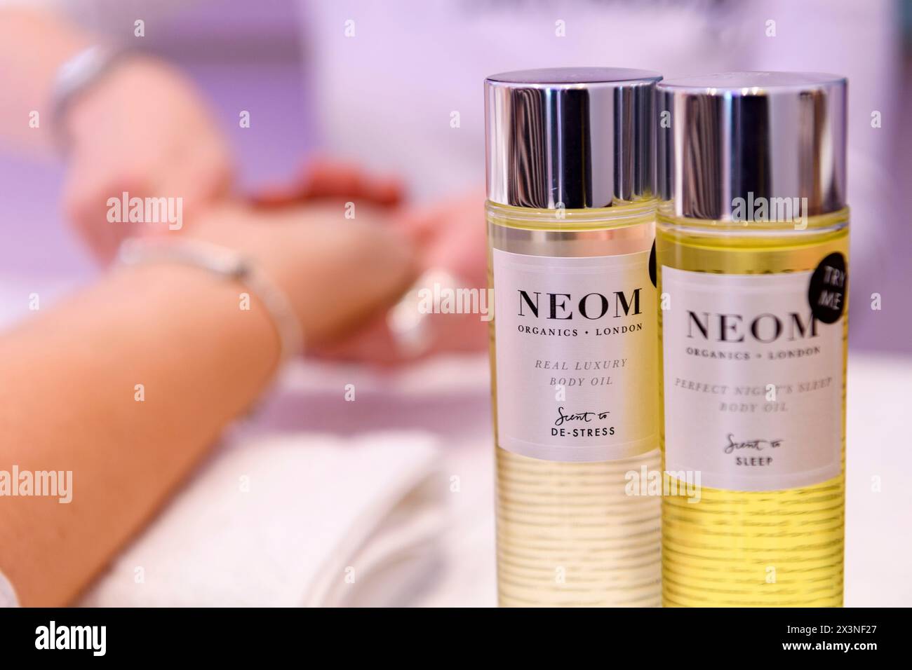 Neom store opening wellbeing Stock Photo - Alamy