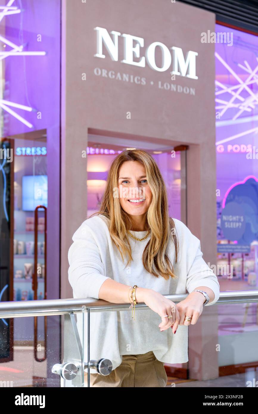Neom store opening wellbeing founder Nicola Elliot Stock Photo - Alamy