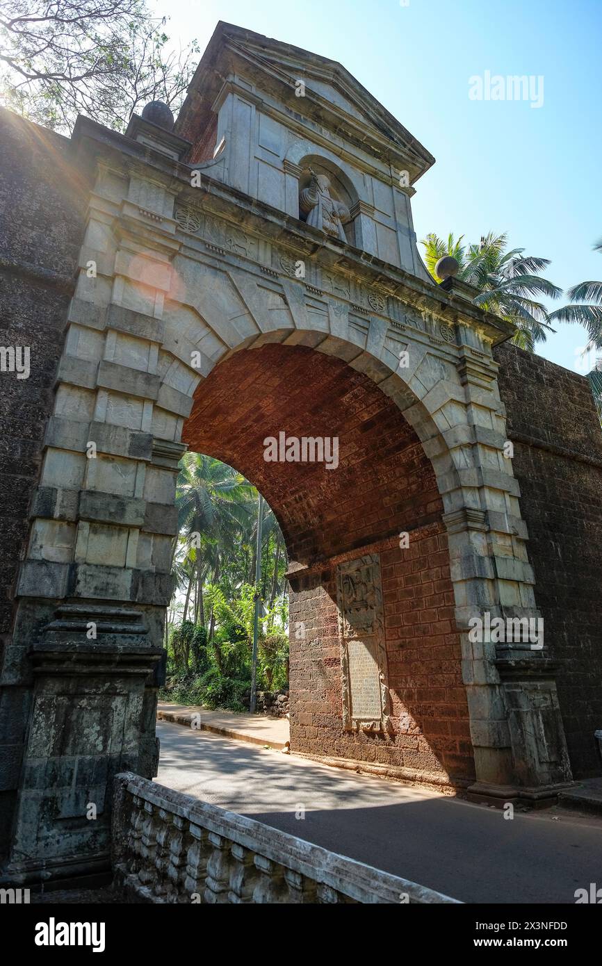Old Goa, India - February 2, 2024: Arch of the Viceroys, also known as ...