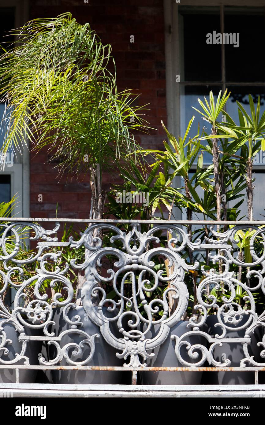 New Orleans, Louisiana. French Quarter. Emblem of the Baroness Pontalba ...
