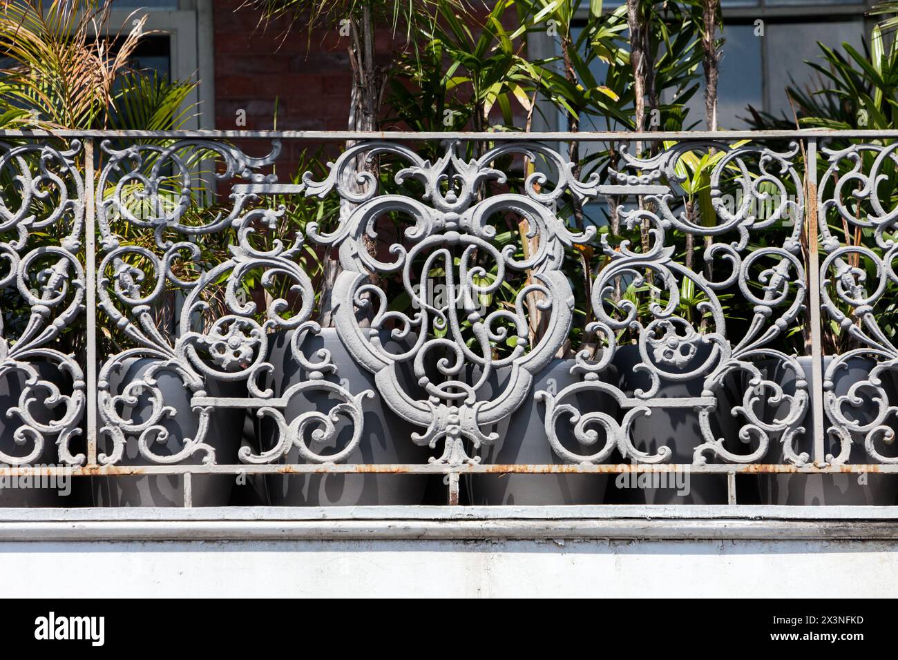New Orleans, Louisiana. French Quarter. Emblem of the Baroness Pontalba ...