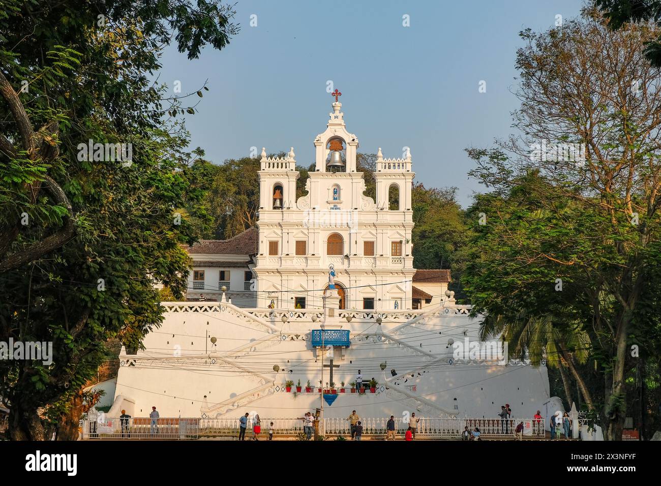 Panaji, India - February 3, 2024: People walking in front of the Our ...