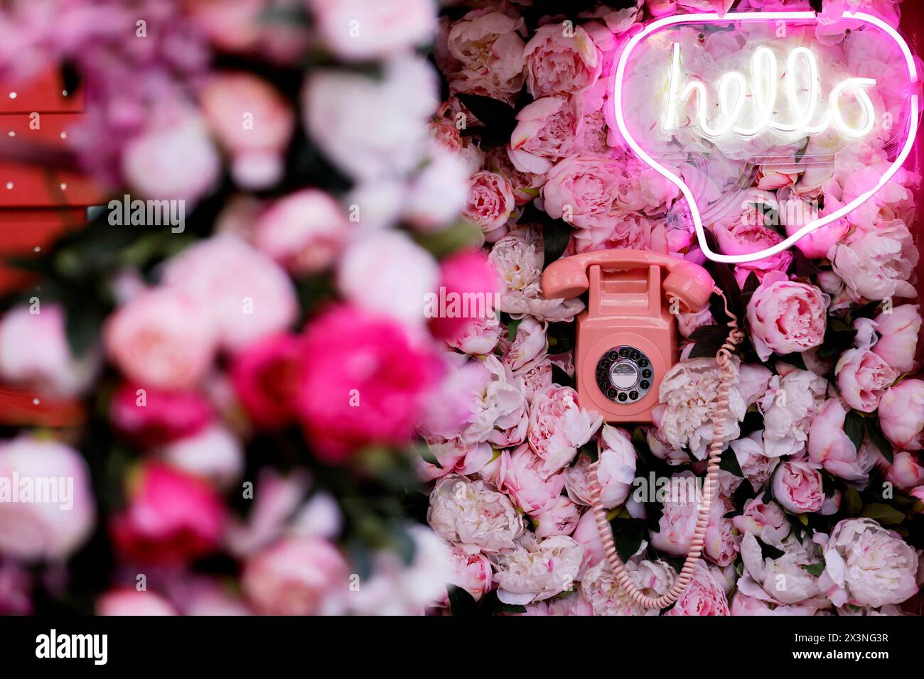 Telefon und blumen hi-res stock photography and images - Alamy