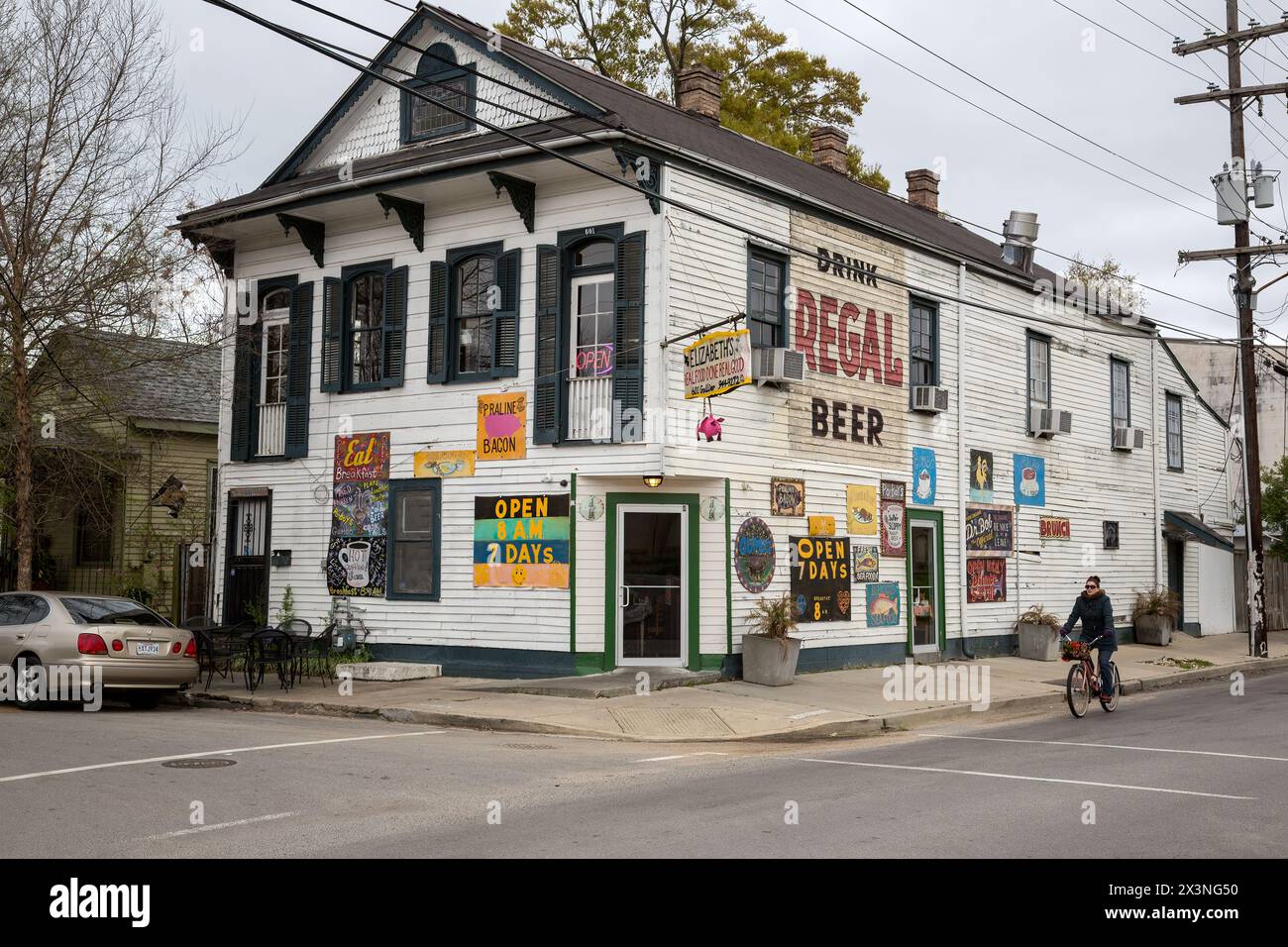 New Orleans, Louisiana. Elizabeth's Restaurant, Bywater District Stock ...