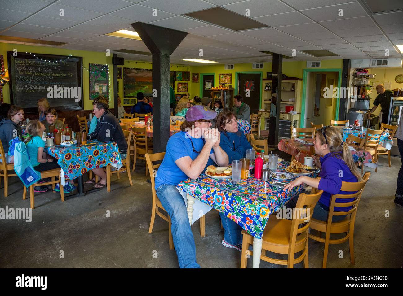 New Orleans, Louisiana. Elizabeth's Restaurant Interior, Bywater ...