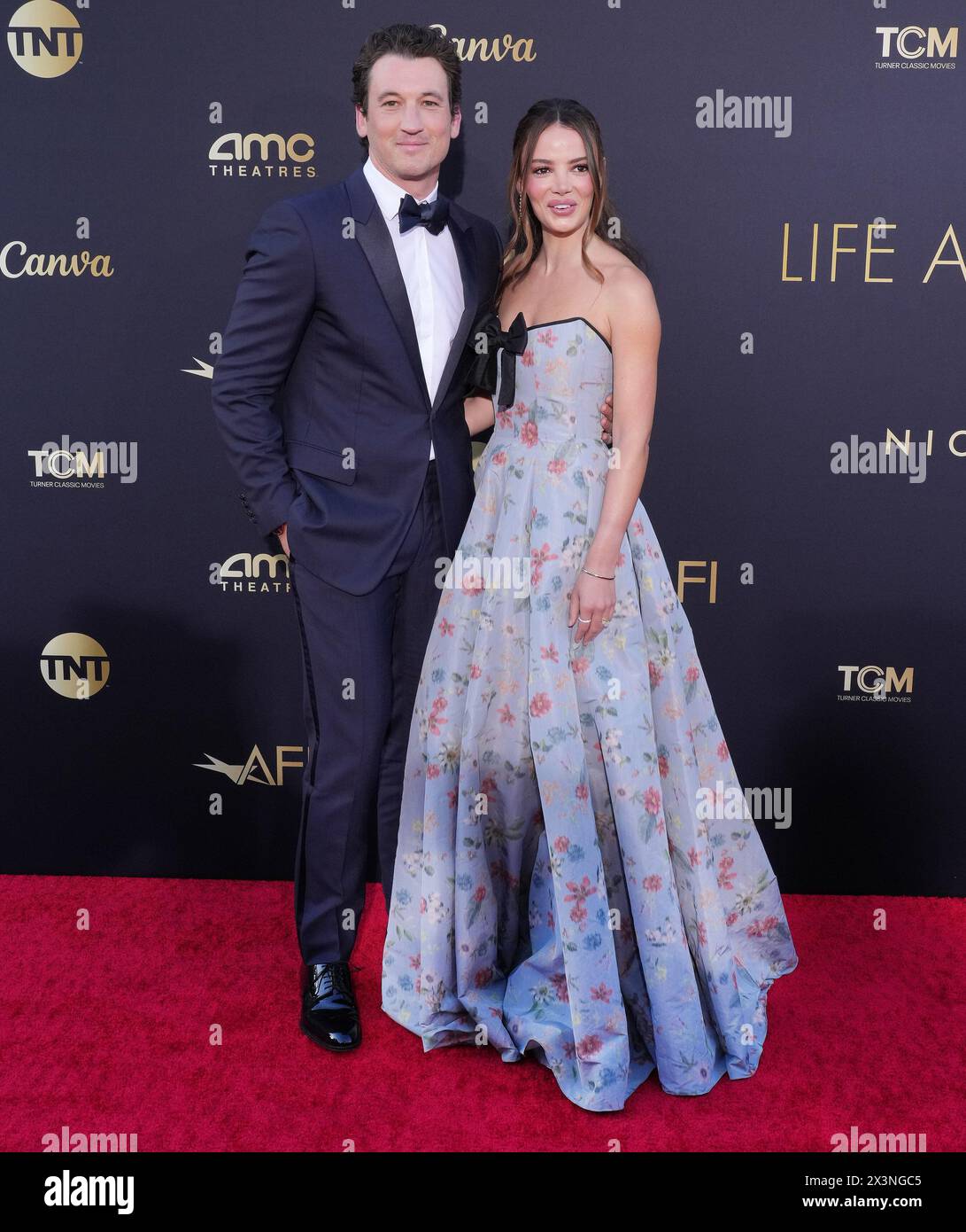 (L-R) Miles Teller and Keleigh Sperry Teller at the 49th AFI Life ...