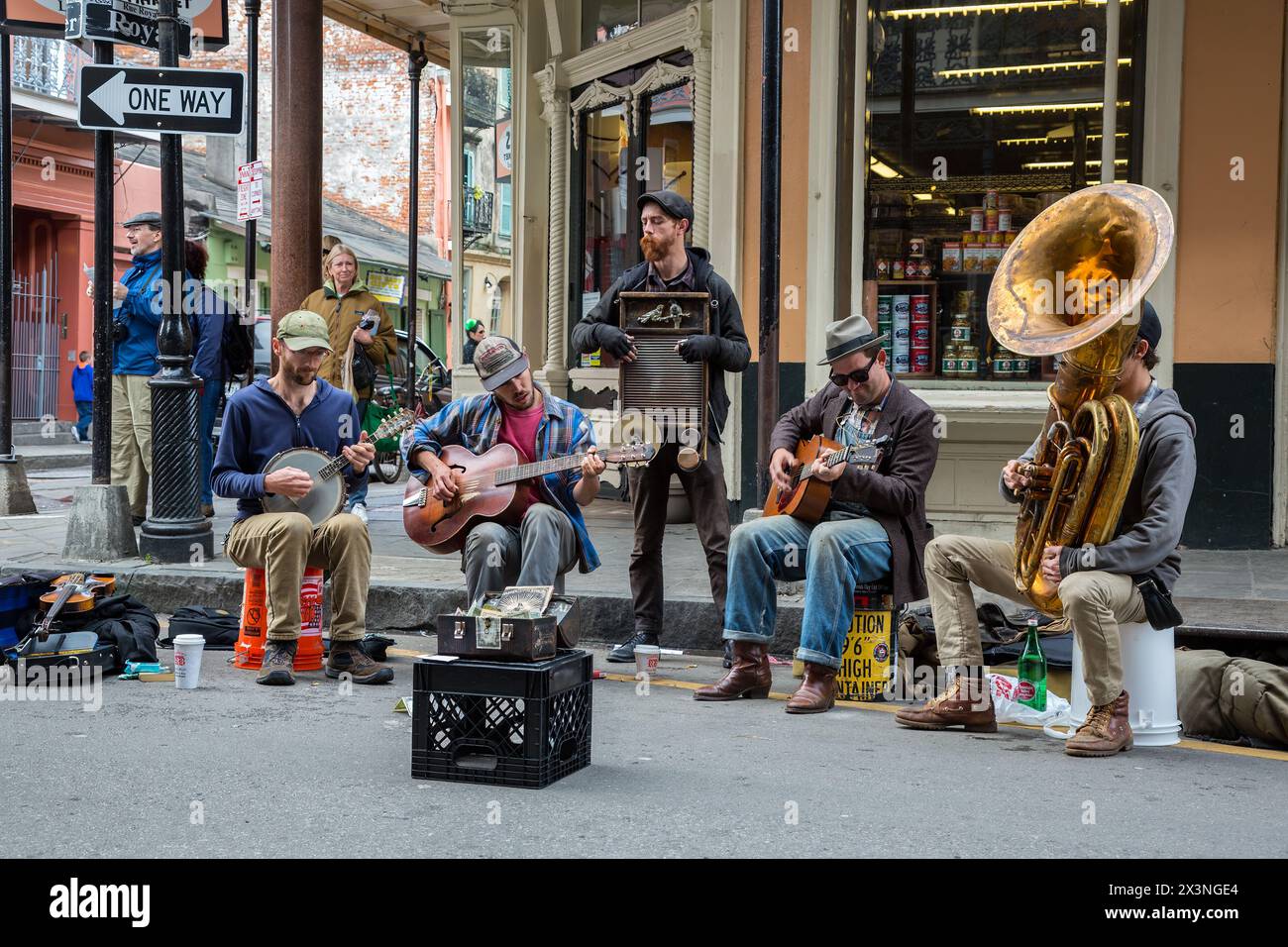 French Quarter, New Orleans, Louisiana. Street Musicians Performing on ...