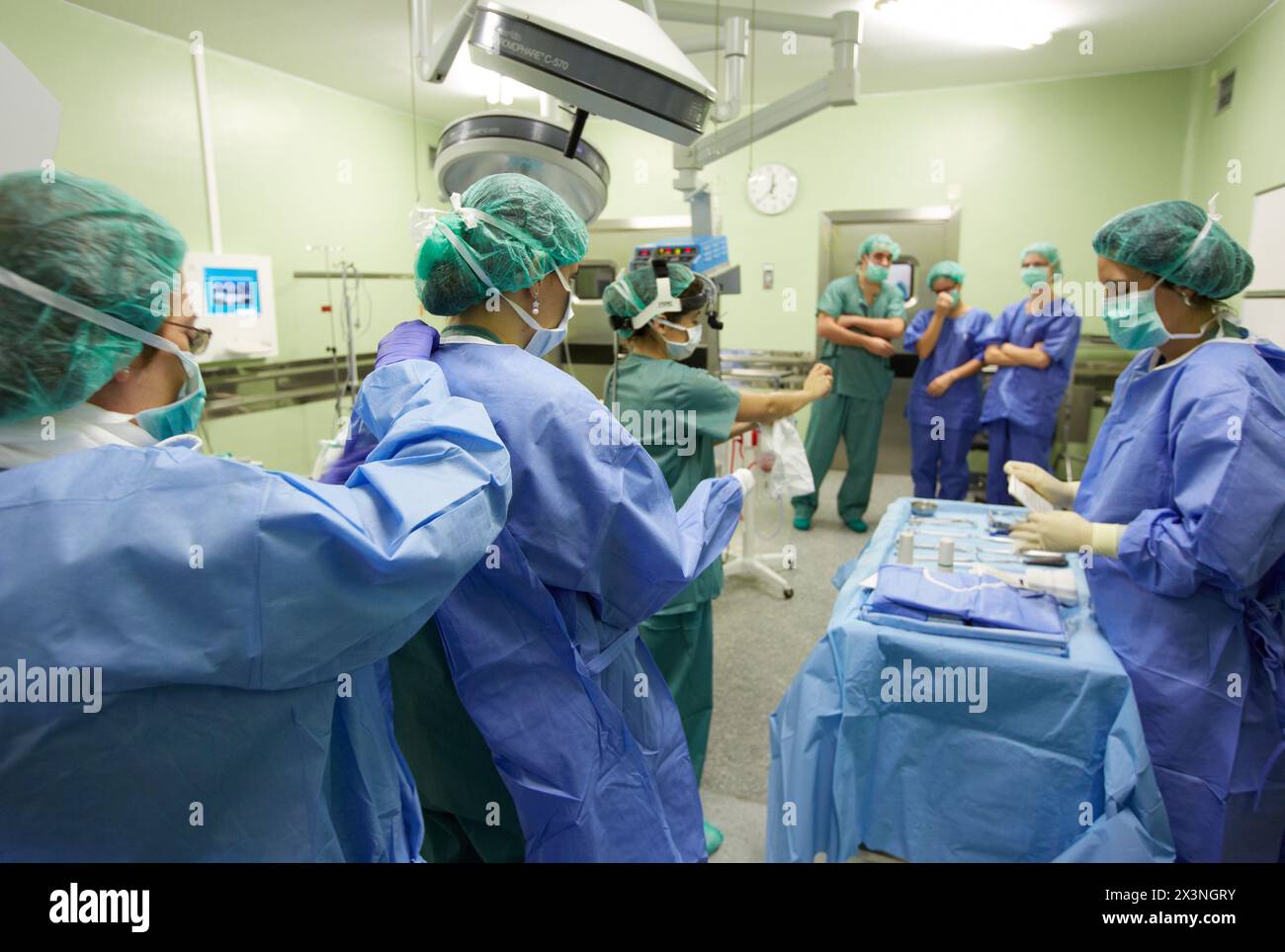 Tonsillectomy, Surgeons performing a tonsillectomy tonsil removal ...