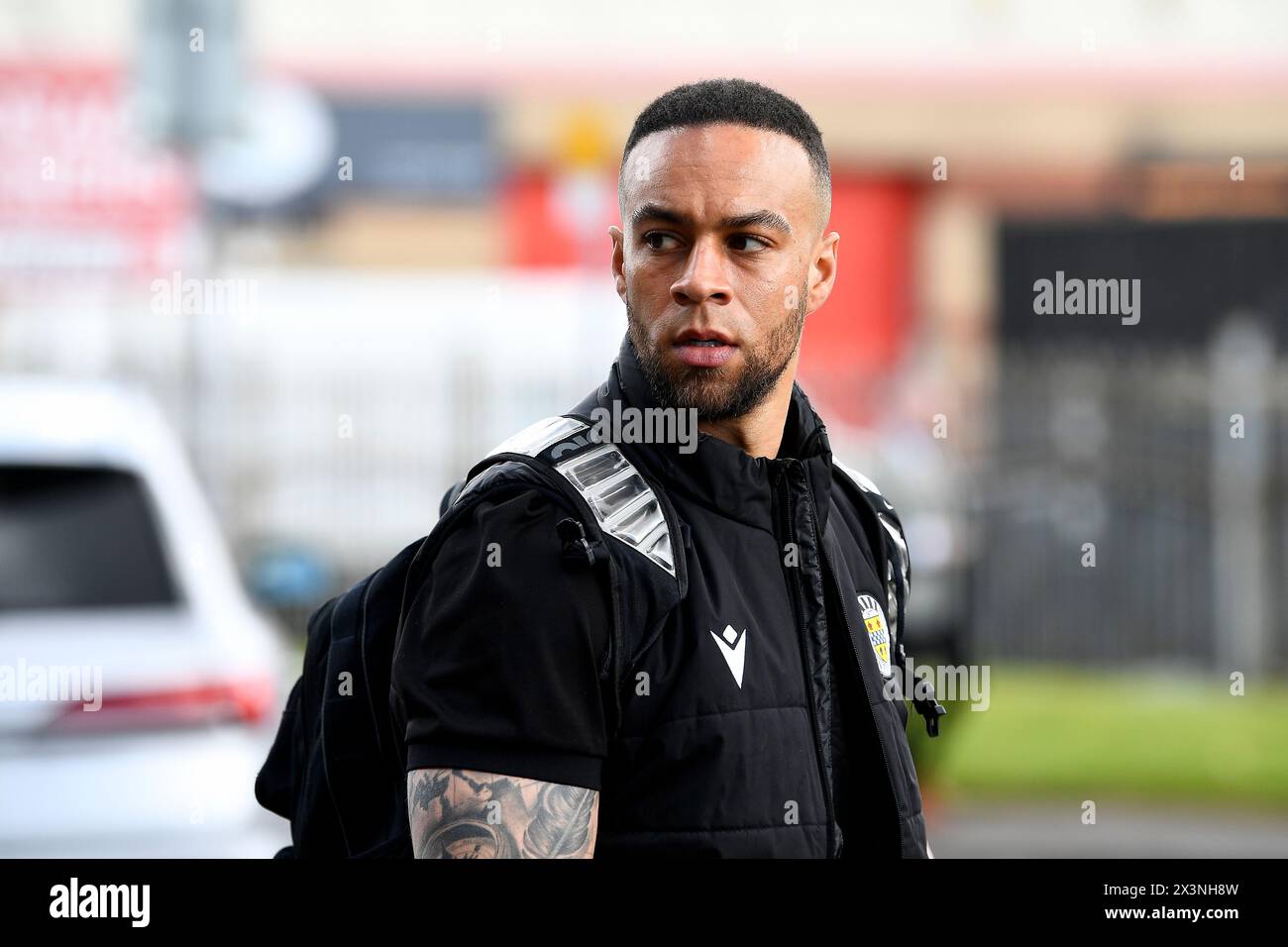 St Mirren's Charles Dunne arrives ahead of the cinch Premiership match ...