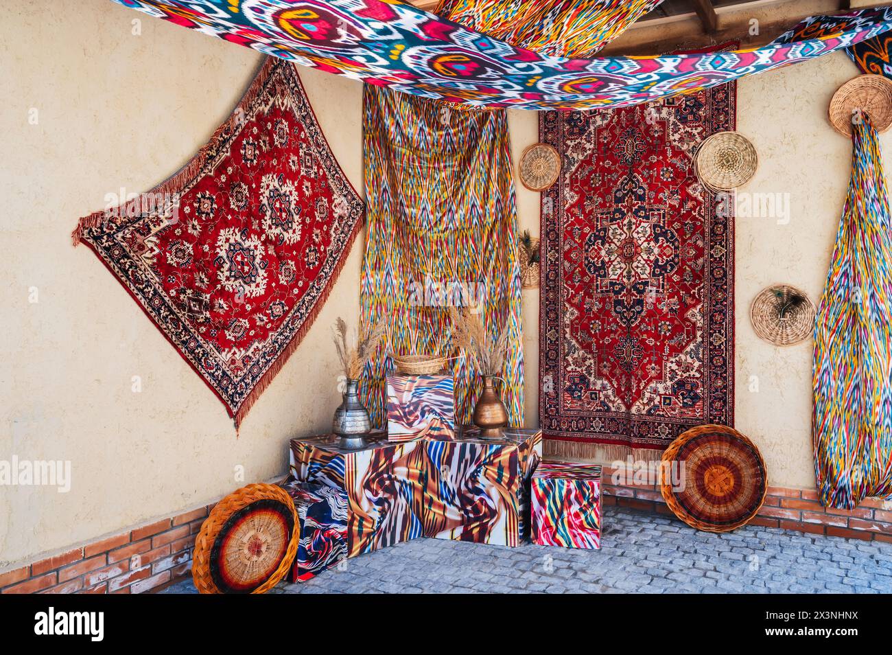 Beautiful vintage traditional Arabic red handmade carpets at the ...