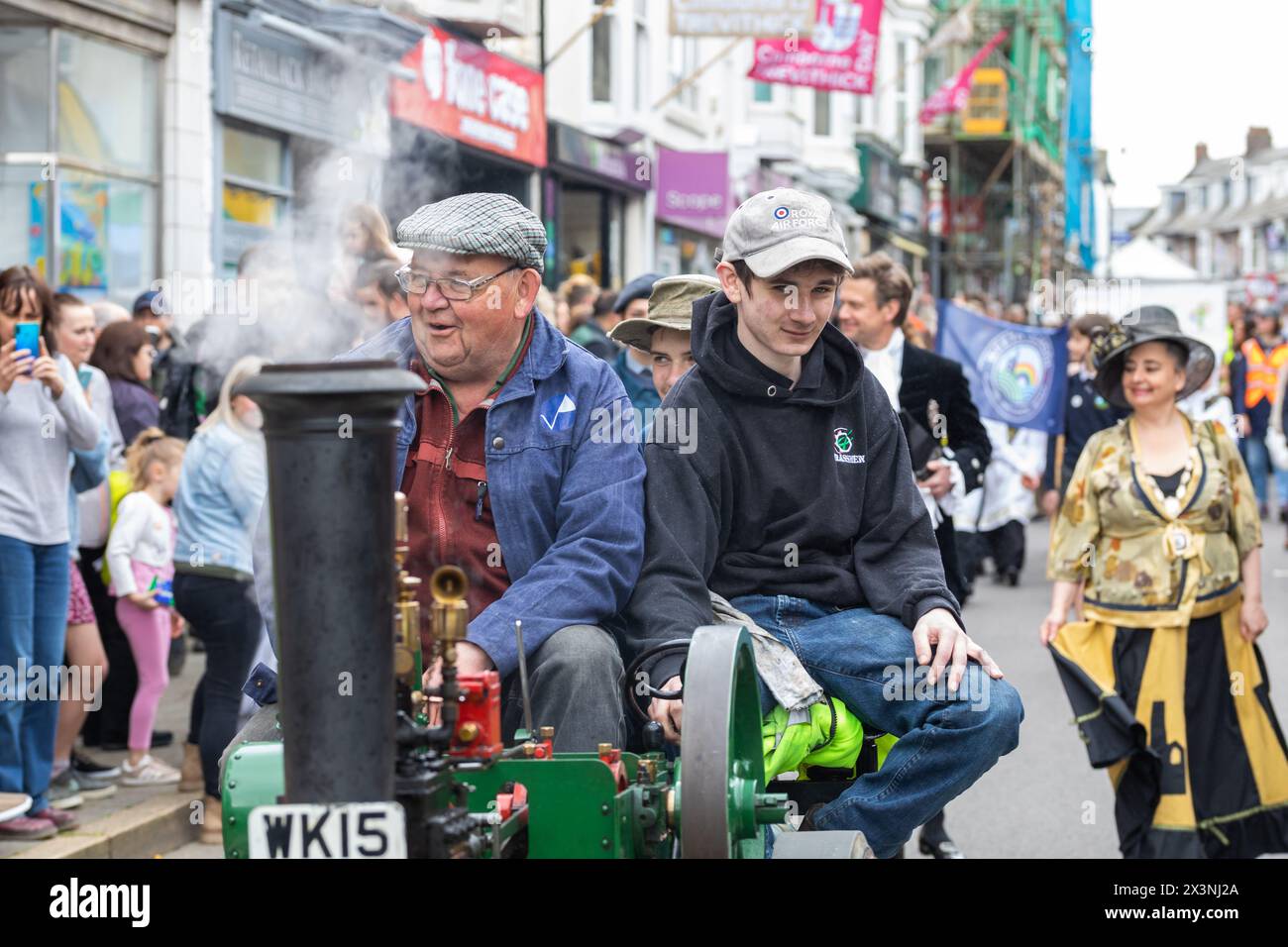 Camborne celebrates Trevithick Day in Cornwall Stock Photo - Alamy