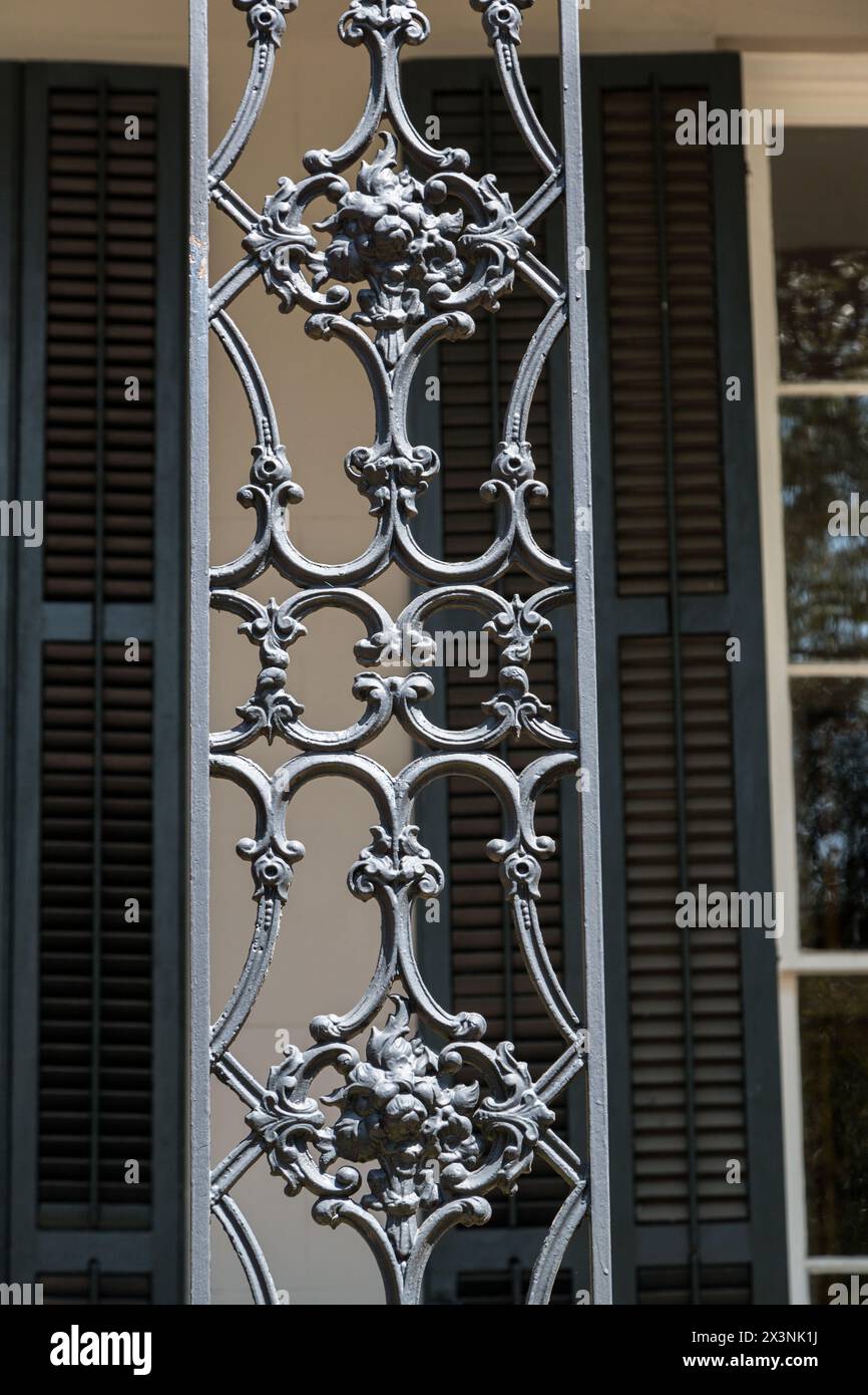 New Orleans, Louisiana. Cast-iron Grillwork on a House in the Garden ...