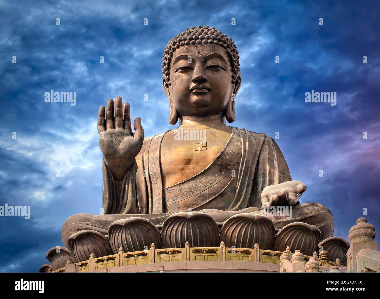 Asia Hong Kong Ngong Ping on the Lantau Island Giant Buddha Tian Tan ...