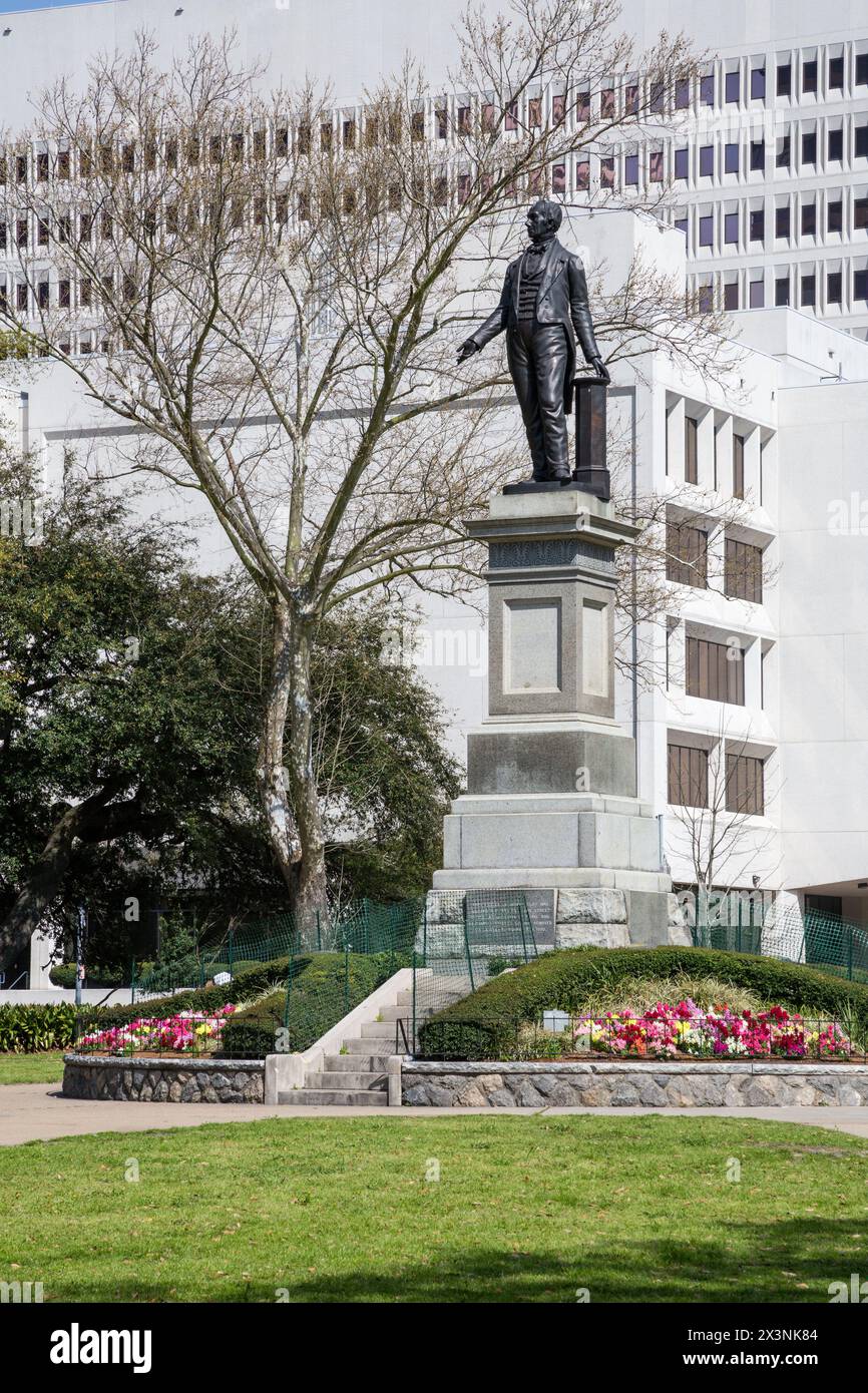 New Orleans, Louisiana. Statue of Henry Clay in Lafayette Square Stock ...