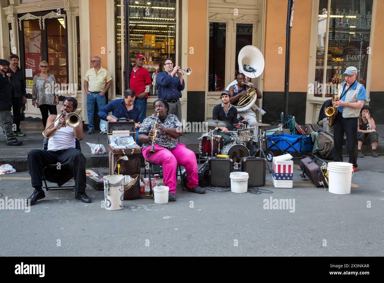 New Orleans, Louisiana. French Quarter, Musical Street Performers Stock ...