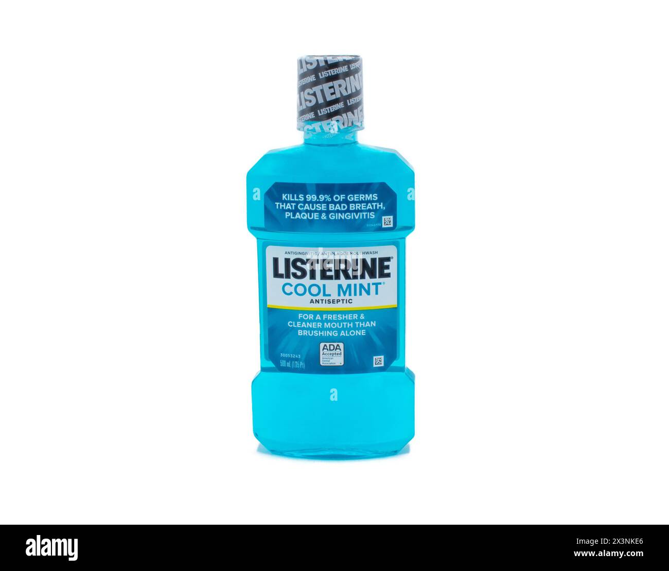 Ocala, Florida 4-26-2024 Listerine cool mint flavor mouthwash container ...