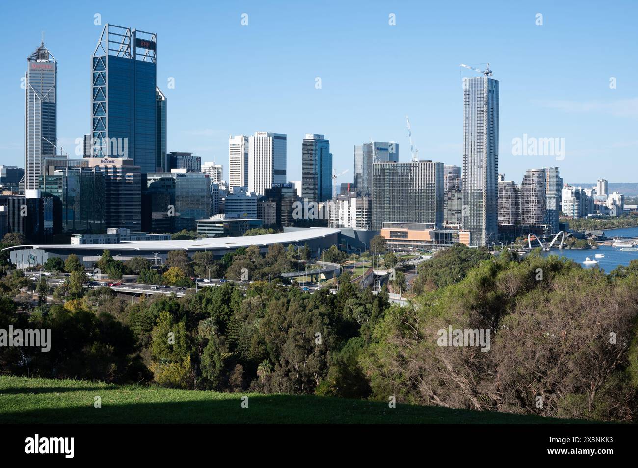 City Skyline from Kings Park Perth WA Australia Stock Photo - Alamy