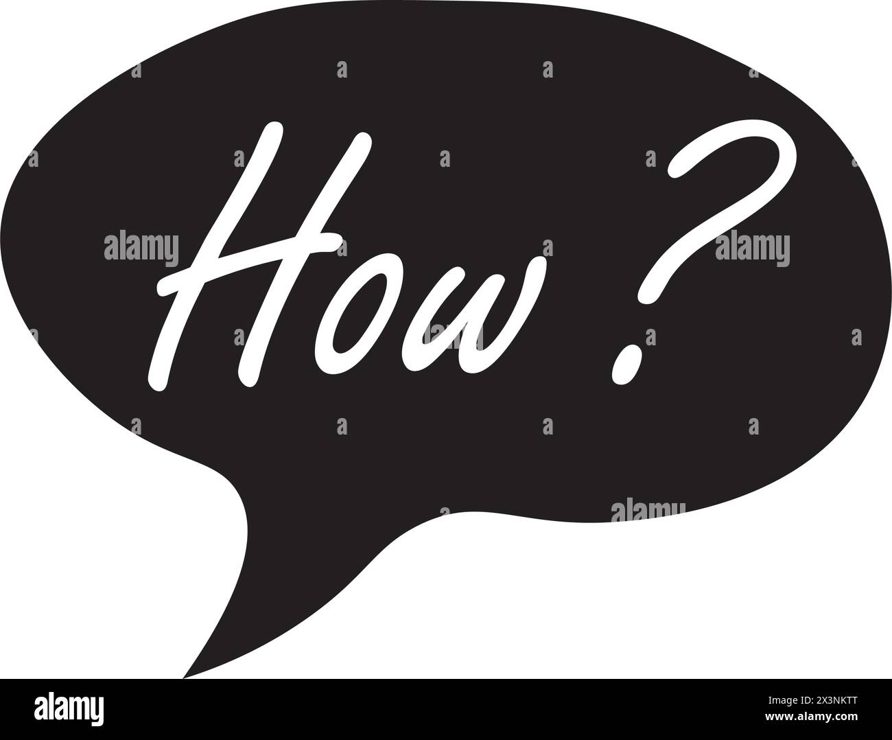 Doodle speech bubble with how question. Brainstorming, information ...