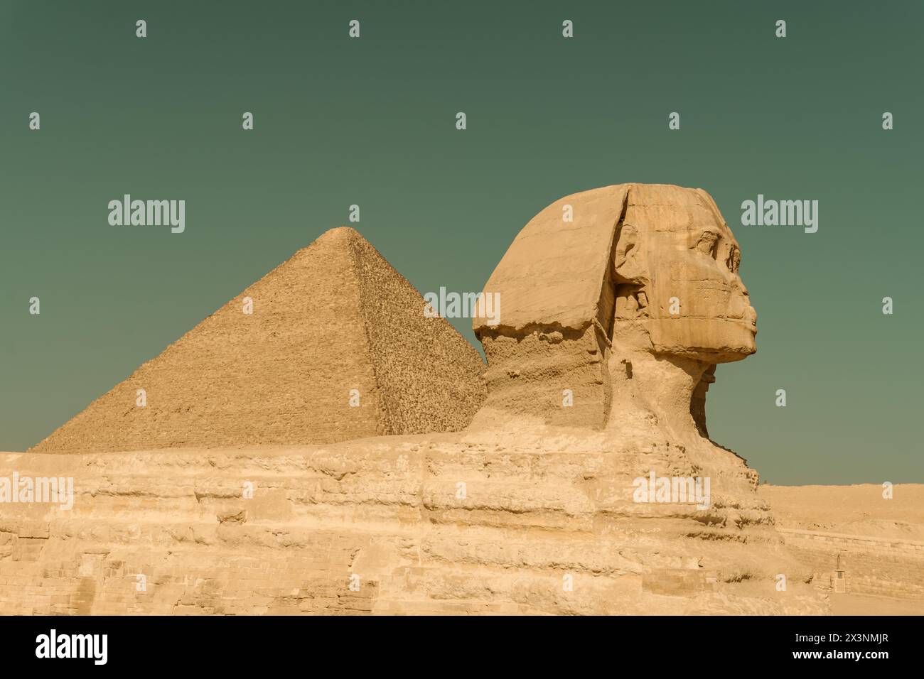 The Great Sphinx on the Pyramids of Giza plateau Stock Photo - Alamy