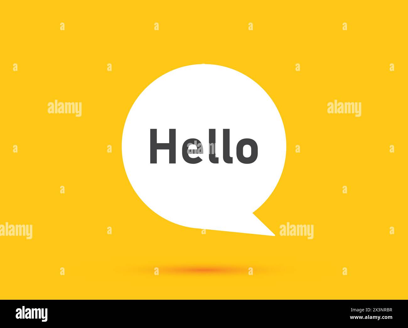 Hello speech bubble icon in flat style. Hi message vector illustration ...