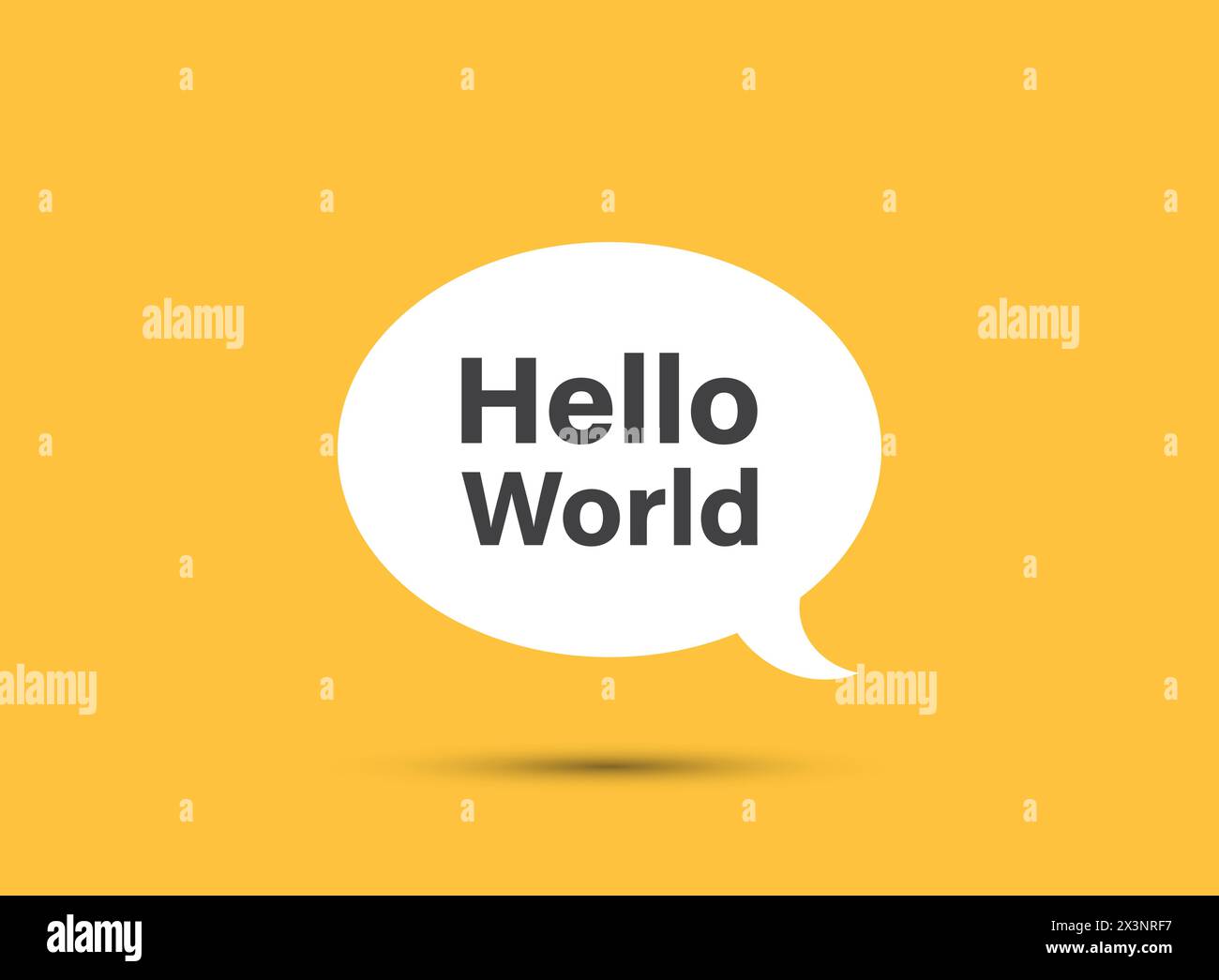 Hello speech bubble icon in flat style. Hi message vector illustration ...