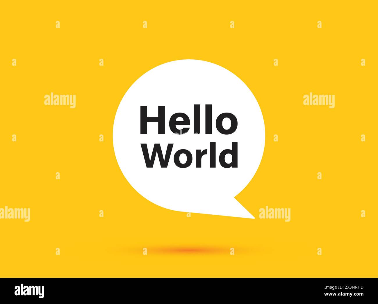 Hello speech bubble icon in flat style. Hi message vector illustration ...