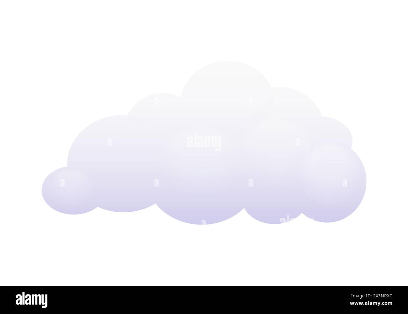 White cloud in bubble shape, realistic rainy weather element vector ...