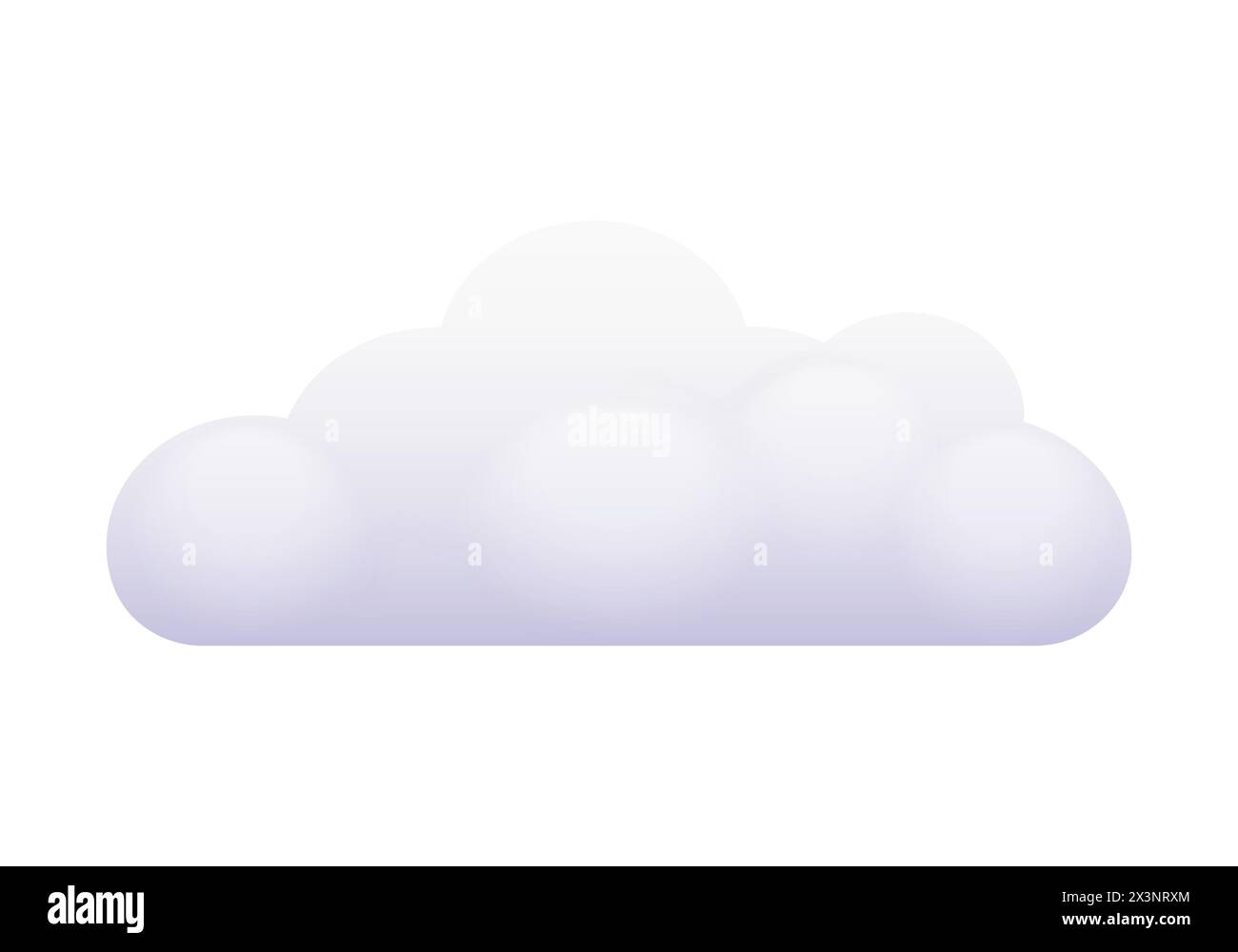White fluffy cloud in bubbles, realistic cloudy weather element vector illustration Stock Vector ...