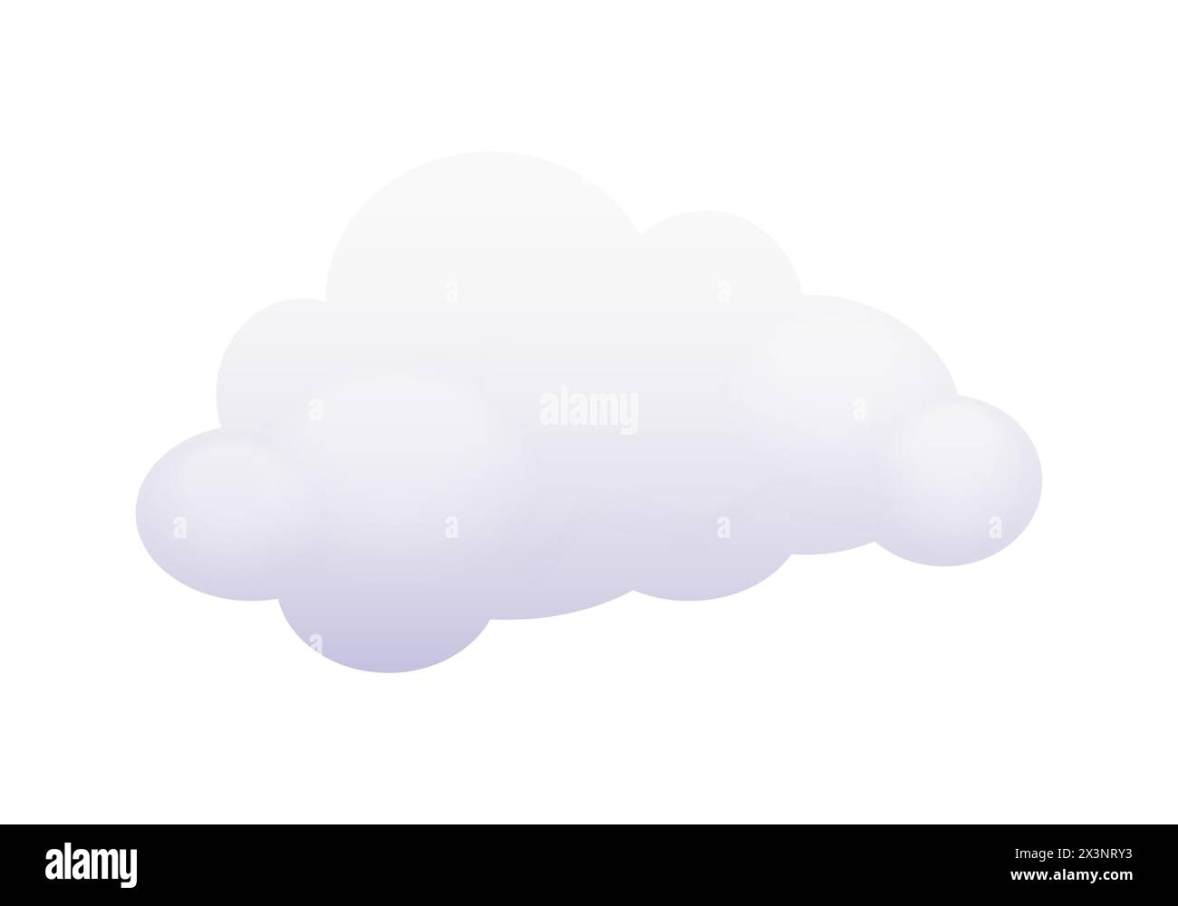 White fluffy clouds in bubble shape, realistic abstract cloudy weather decoration vector ...