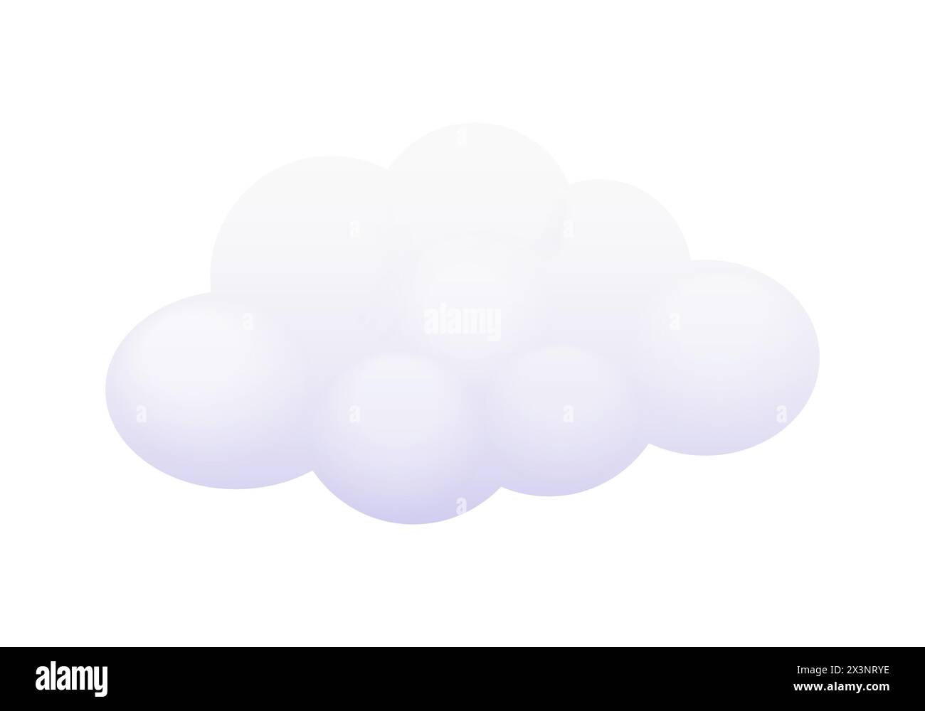 White cloud in bubble shape, realistic game and meteorology element ...
