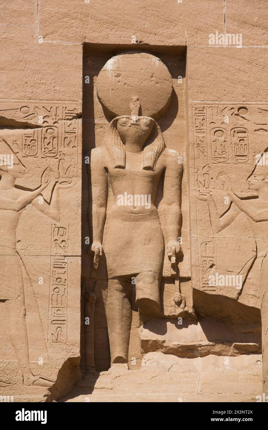 Statue of the God Re Harakhte, Ramses II Temple, UNESCO World Heritage ...