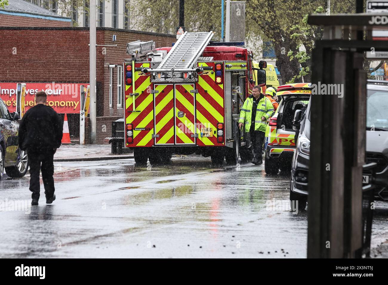 Four Fire engines and fire rescue services, multiple ambulances and ...