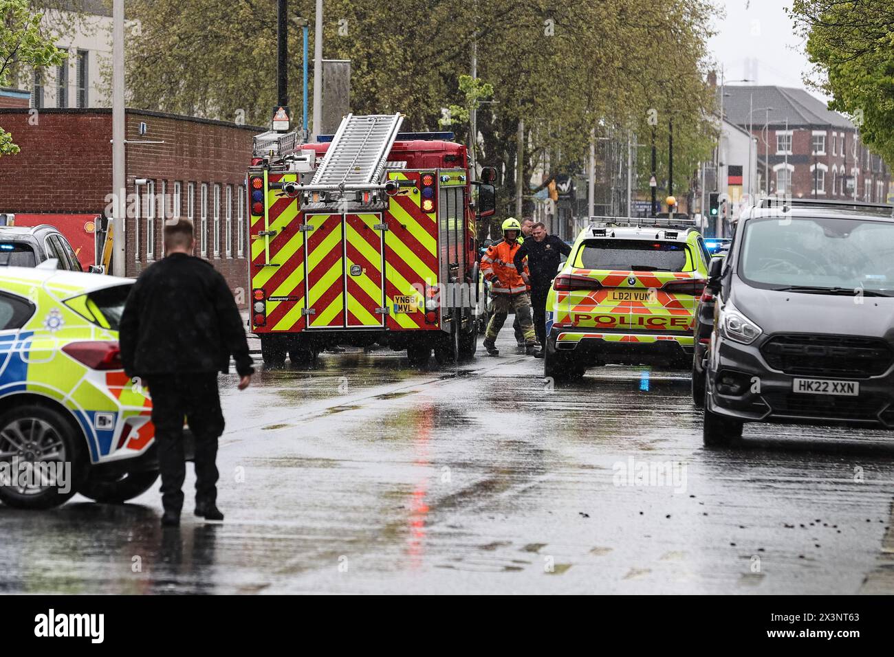 Four Fire engines and fire rescue services, multiple ambulances and ...