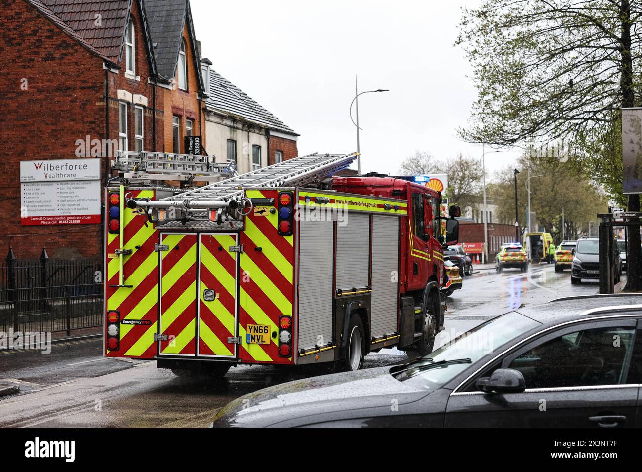 Four Fire engines and fire rescue services, multiple ambulances and ...