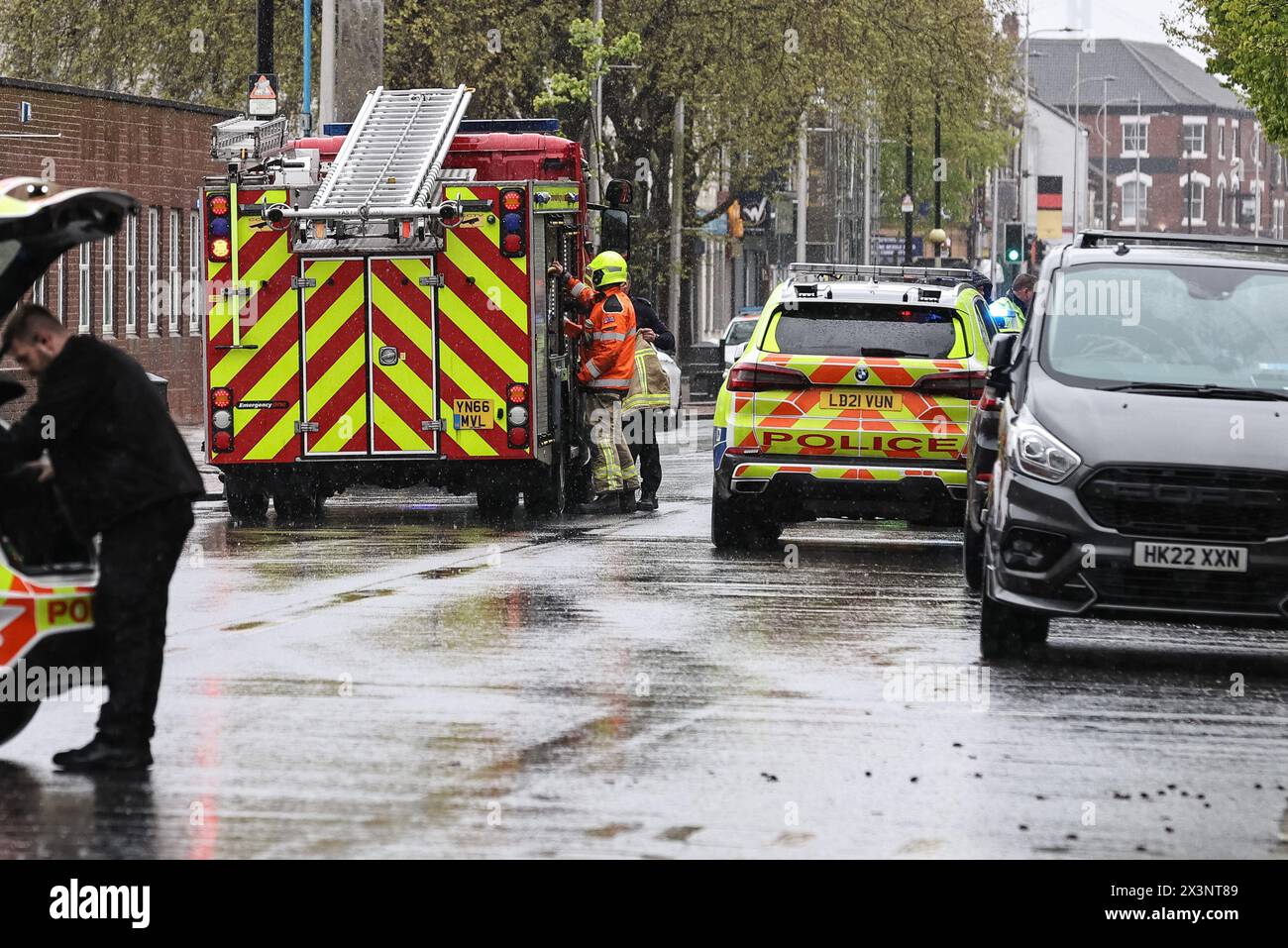 Four Fire engines and fire rescue services, multiple ambulances and ...