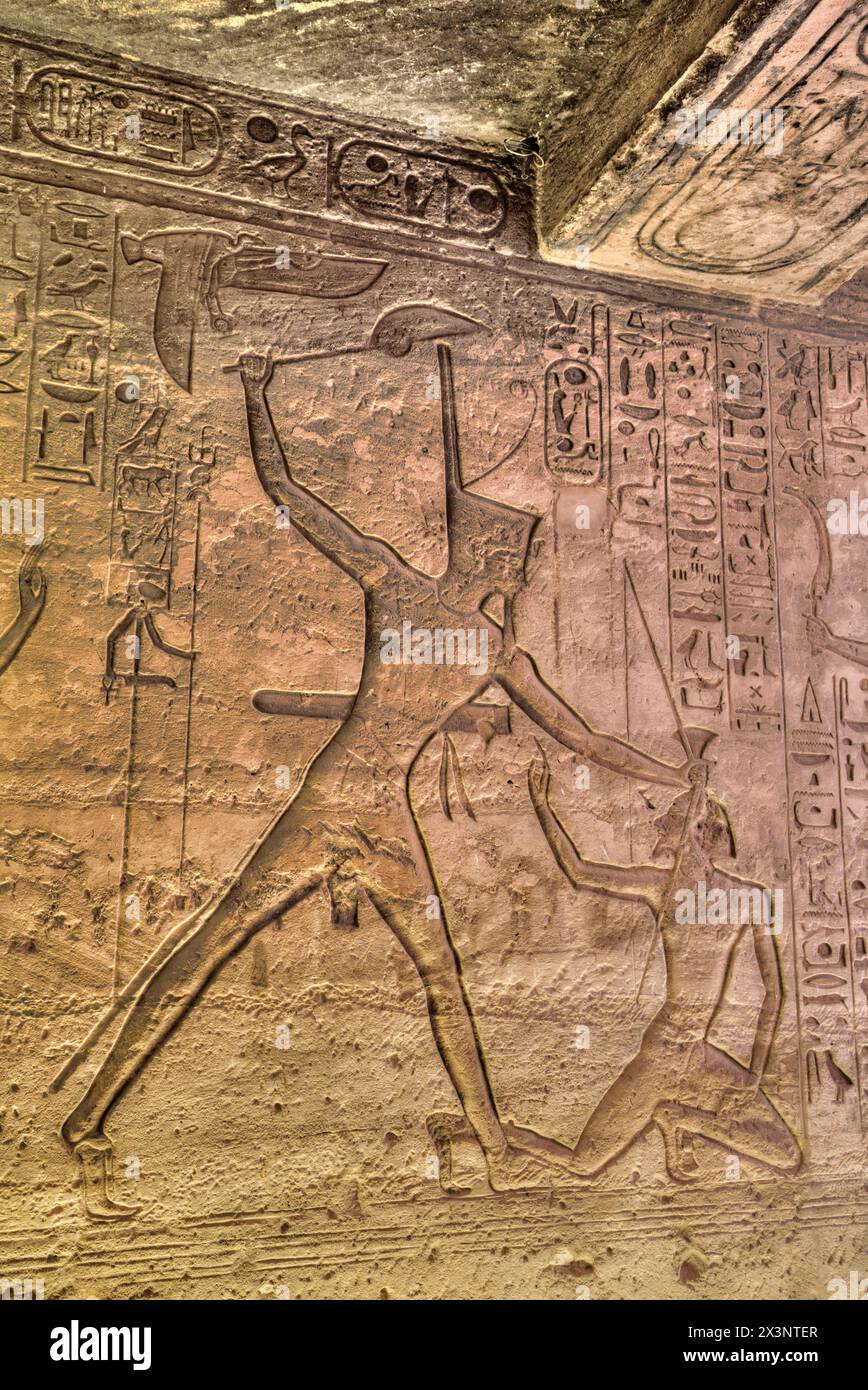 Ramses II at Kadesh, Reliefs, Temple of Hathor and Nefetari, UNESCO ...