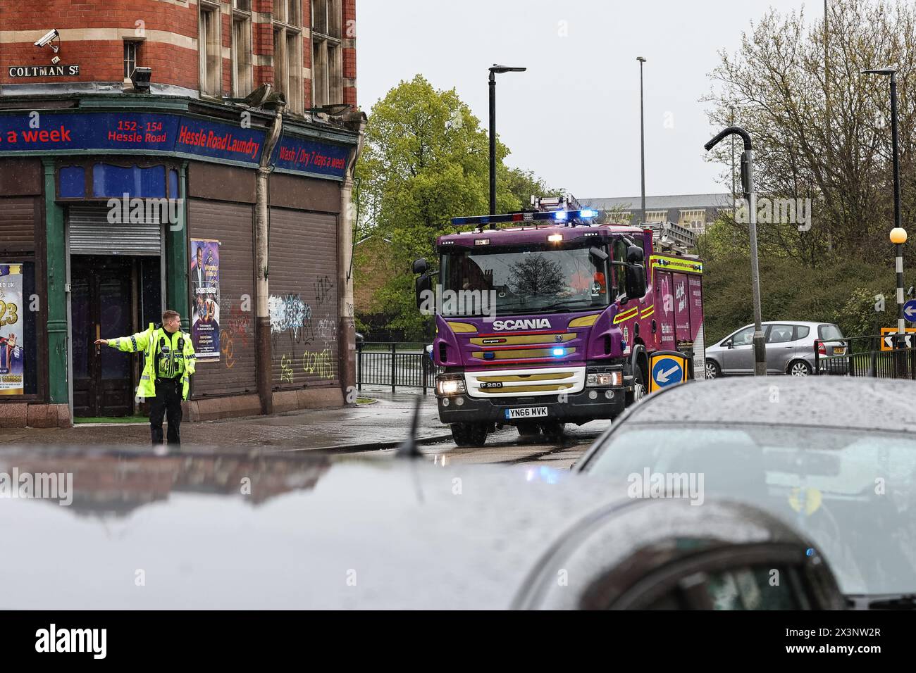 Four Fire Engines And Fire Rescue Services Multiple Ambulances And