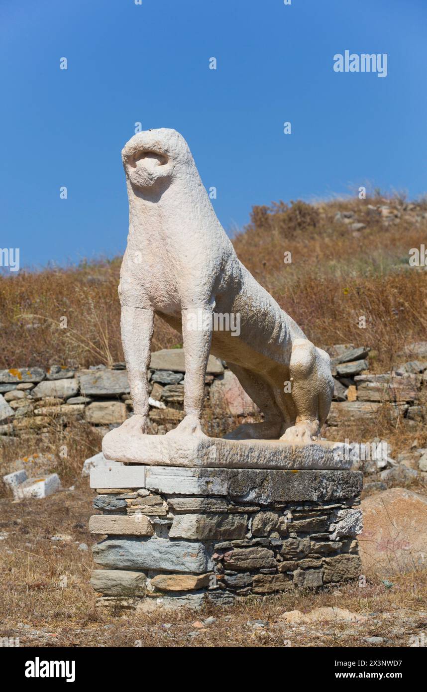 Naxian Lion, Delos Island, UNESCO World Heritage Site, Cyclades Group ...