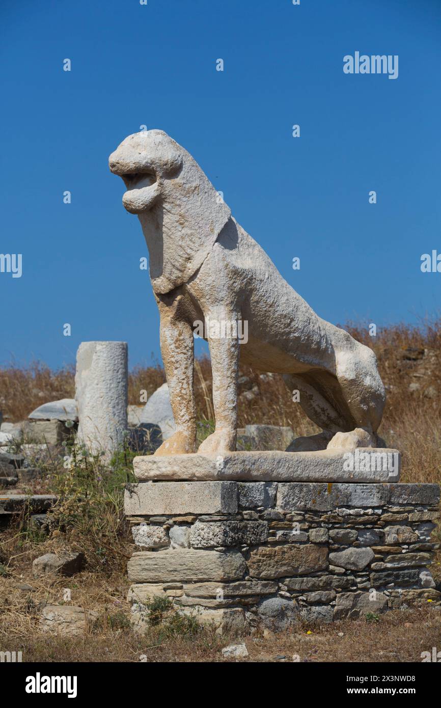 Naxian Lion, Delos Island, UNESCO World Heritage Site, Cyclades Group ...