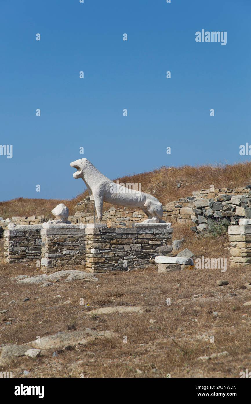 Naxian Lions, Delos Island, UNESCO World Heritage Site, Cyclades Group ...