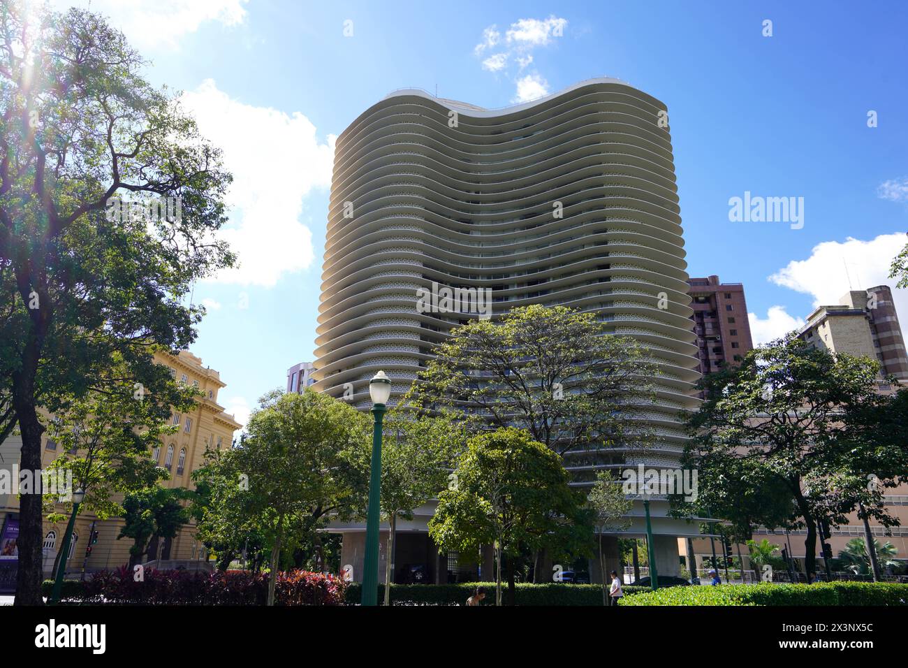 BELO HORIZONTE, BRAZIL - APRIL 10, 2024: Edificio Niemeyer is a ...