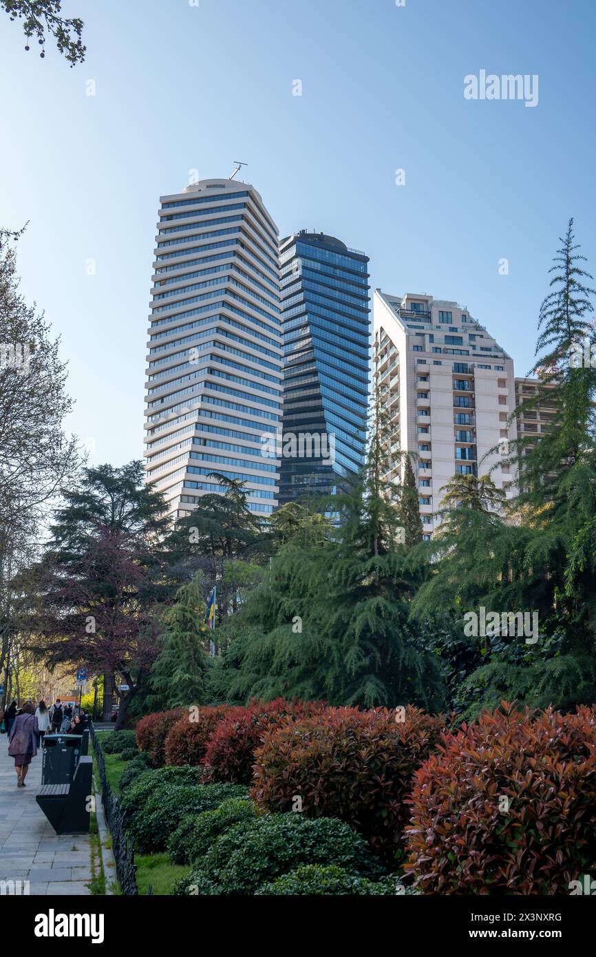 Tbilisi, Georgia - 13 April, 2024: Modern high-rise buildings in the ...